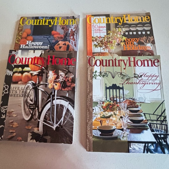 Country Home | Accents | 4 Fall Issues Of Country Home Magazines Oct ...